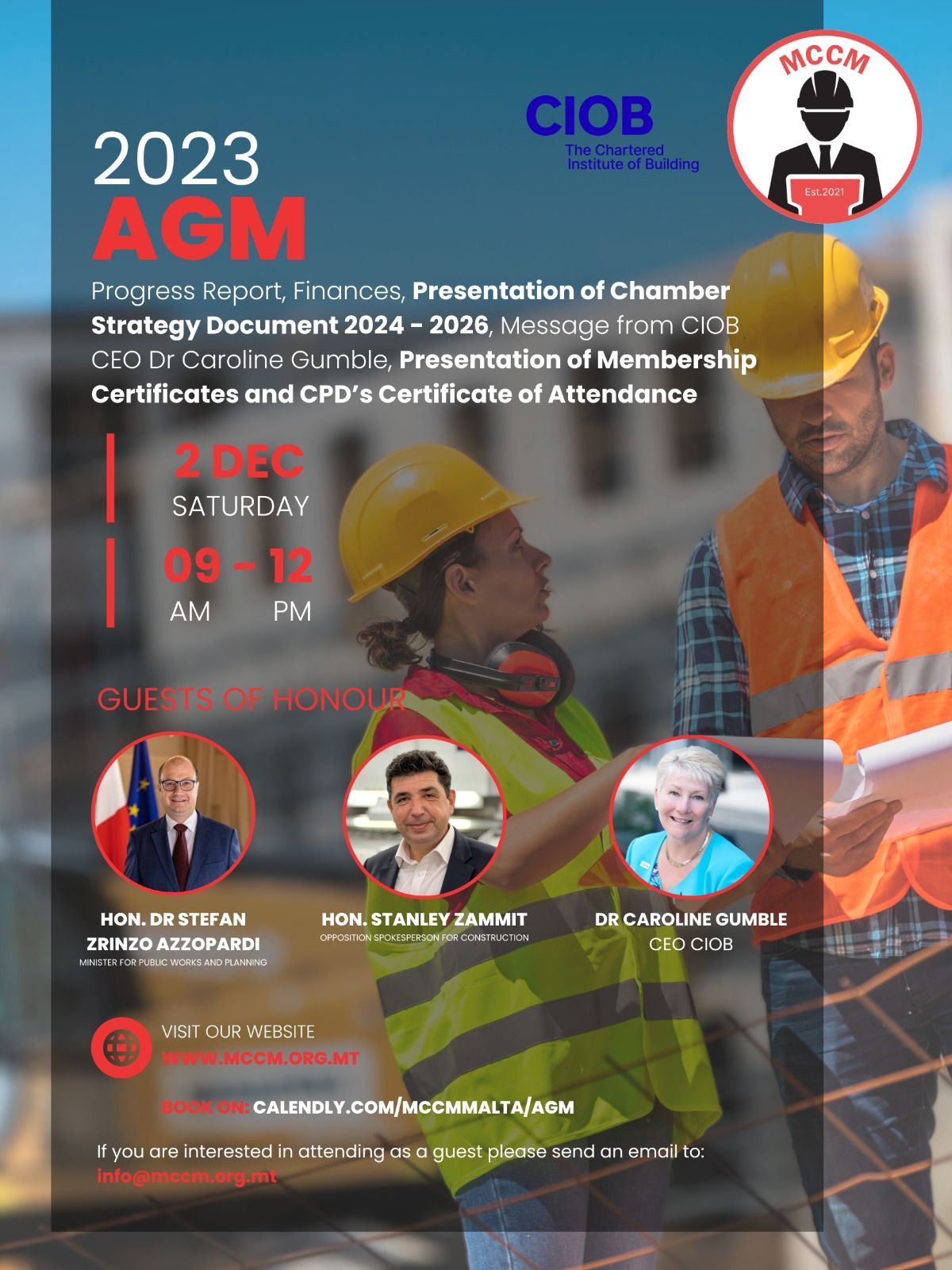 Malta Chamber of Construction Management AGM 2023 - MCCM